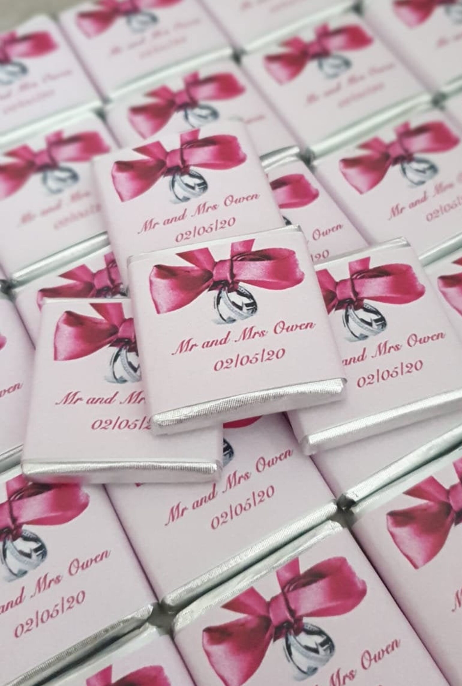 50 Personalised Chocolate Wedding Favours | Etsy