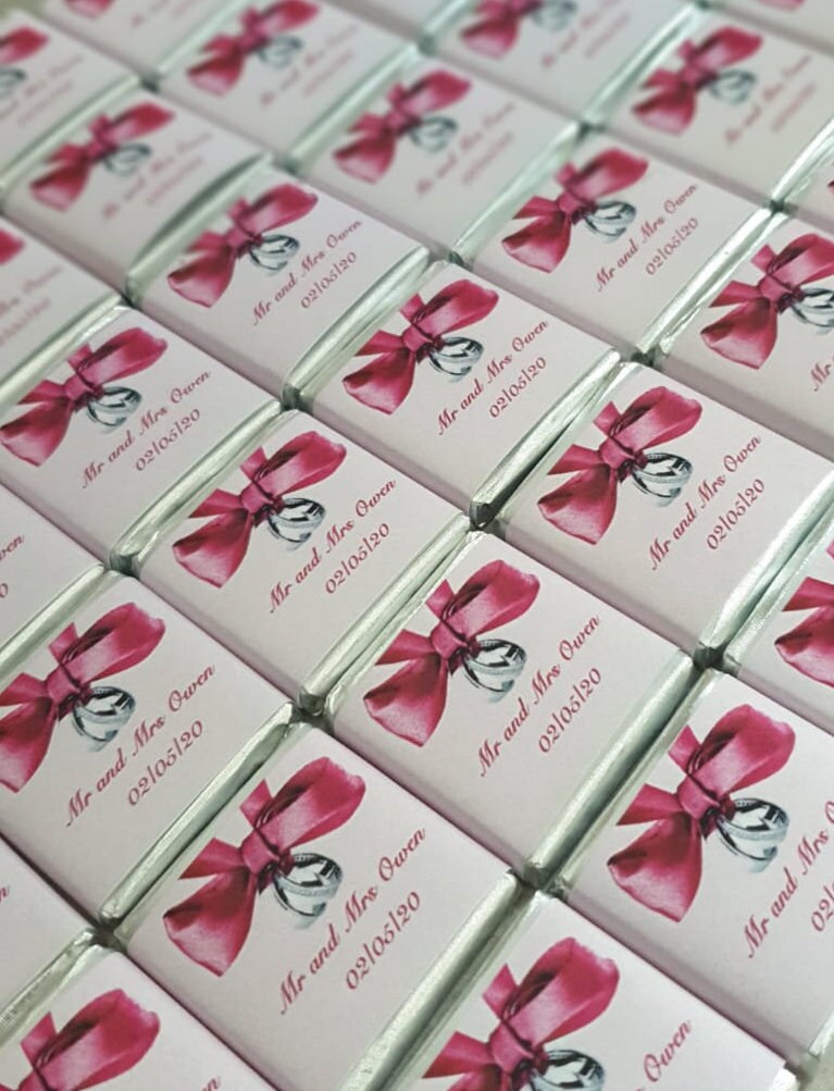 50 Personalised Chocolate Wedding Favours | Etsy