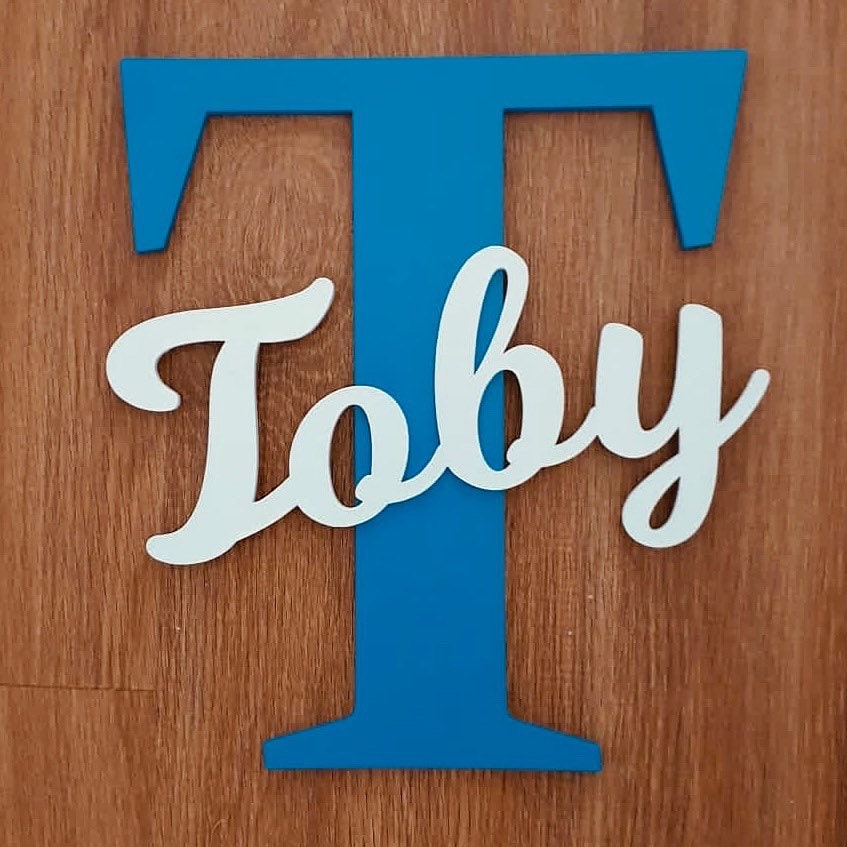 Personalised Letter & Word MDF Letter and Ply Script Sign | Etsy UK