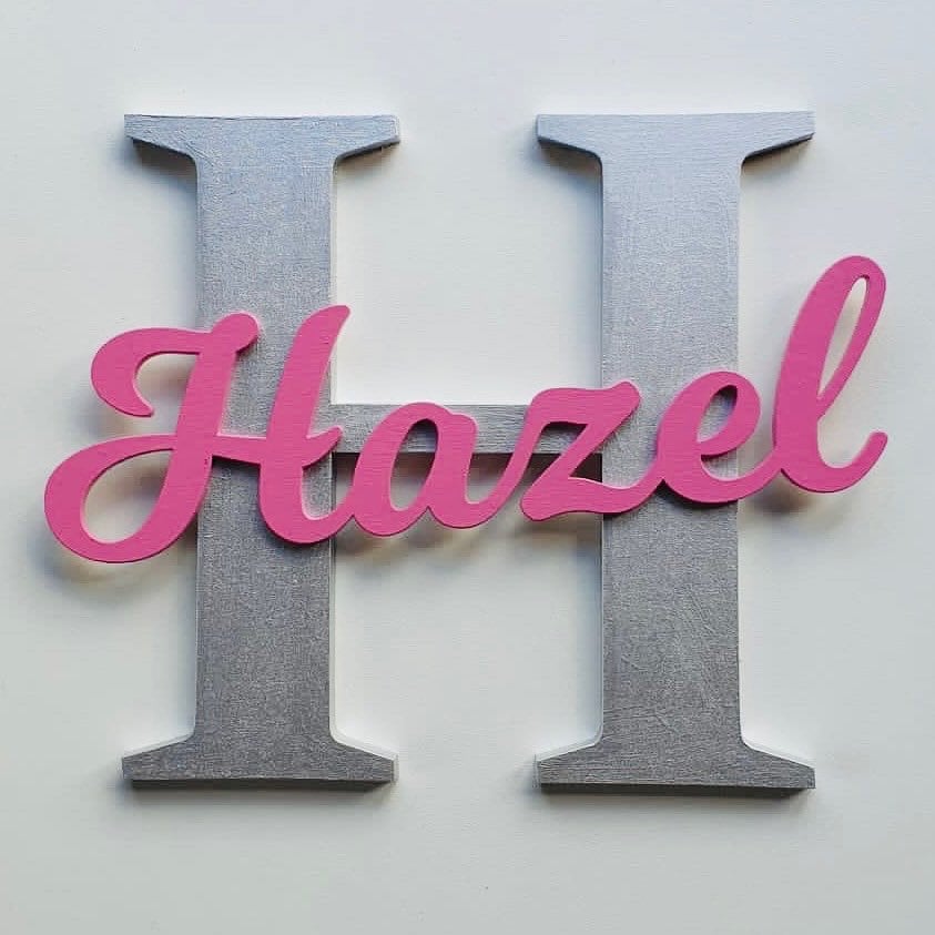 Personalised Letter & Word MDF Letter and Ply Script Sign | Etsy UK