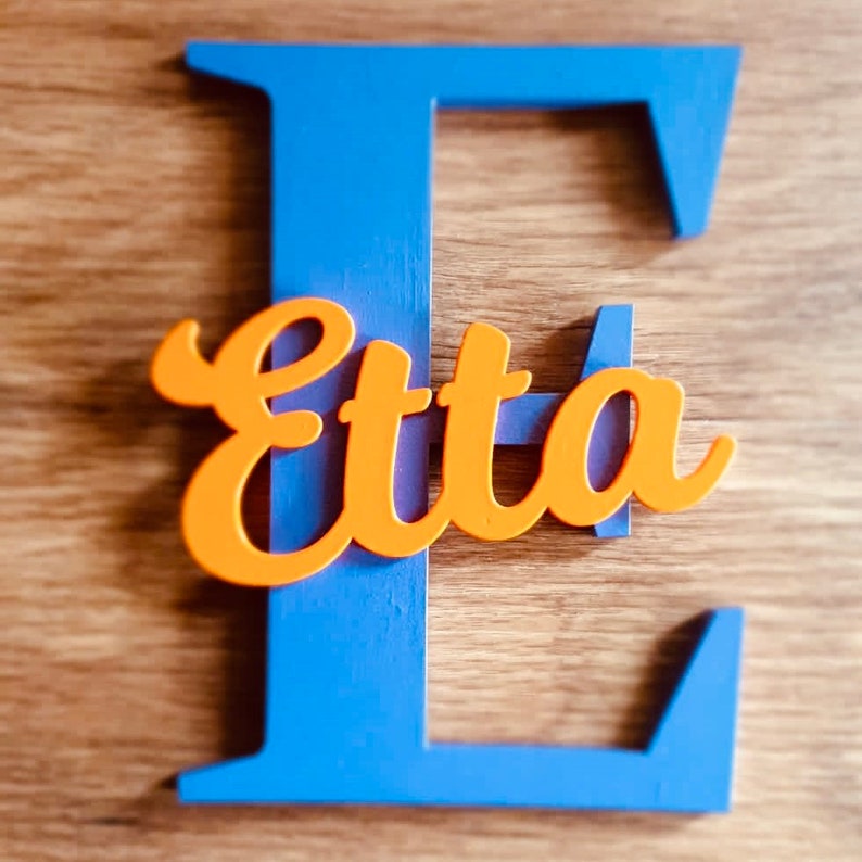 Personalised Letter & Word MDF Letter and Ply Script Sign | Etsy UK