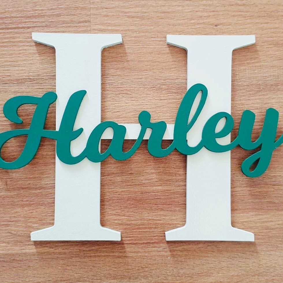 Personalised Letter & Word MDF Letter and Ply Script Sign | Etsy UK