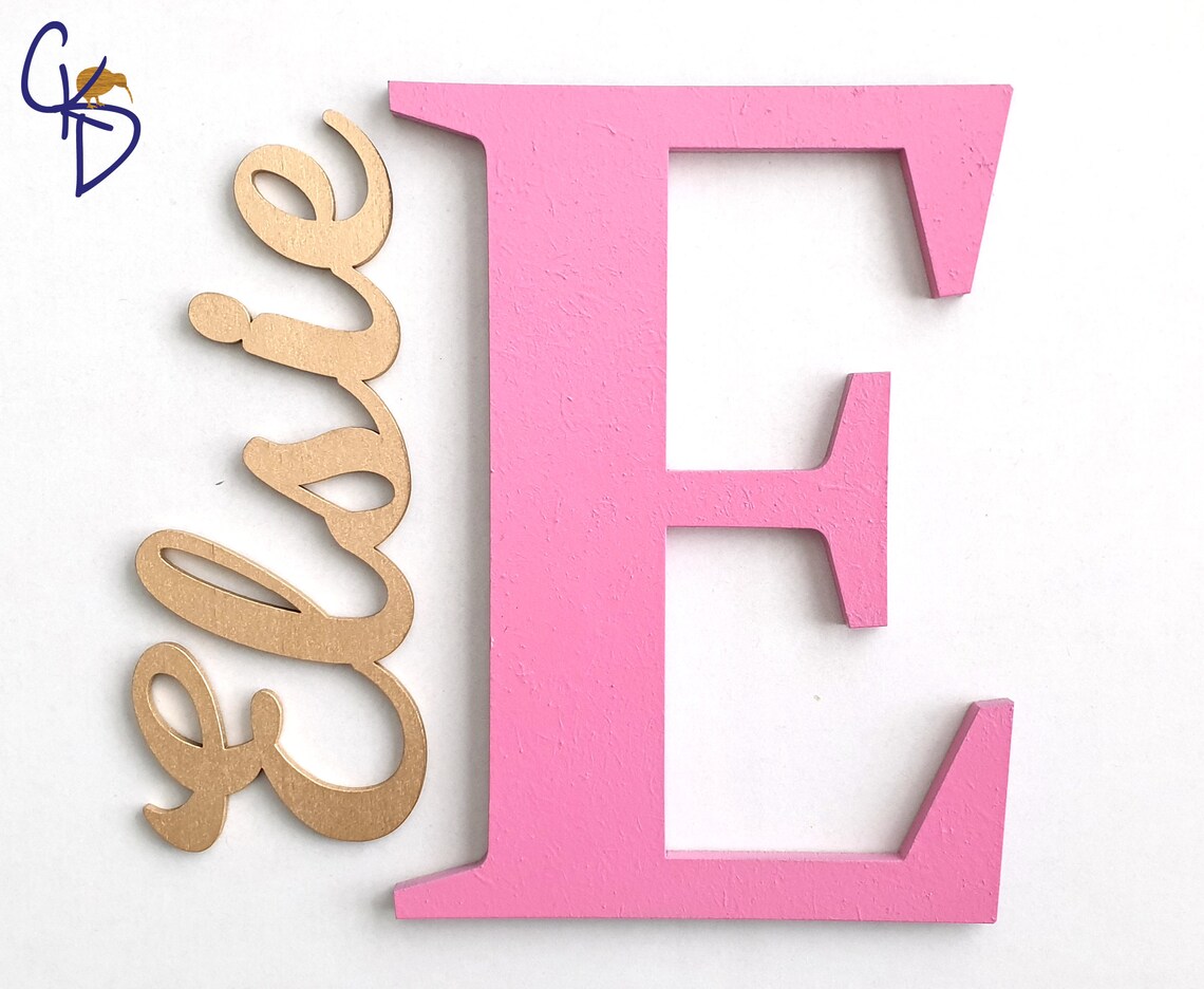 Personalised Letter & Word MDF Letter and Ply Script Sign | Etsy UK