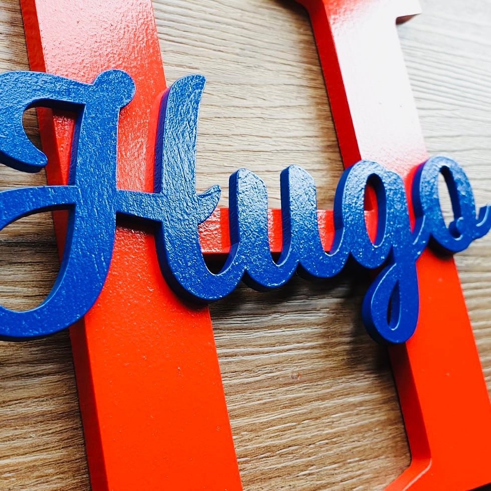 Personalised Letter & Word MDF Letter and Ply Script Sign | Etsy UK