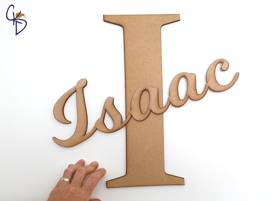 Personalised Letter & Word MDF Letter and Ply Script Sign | Etsy UK