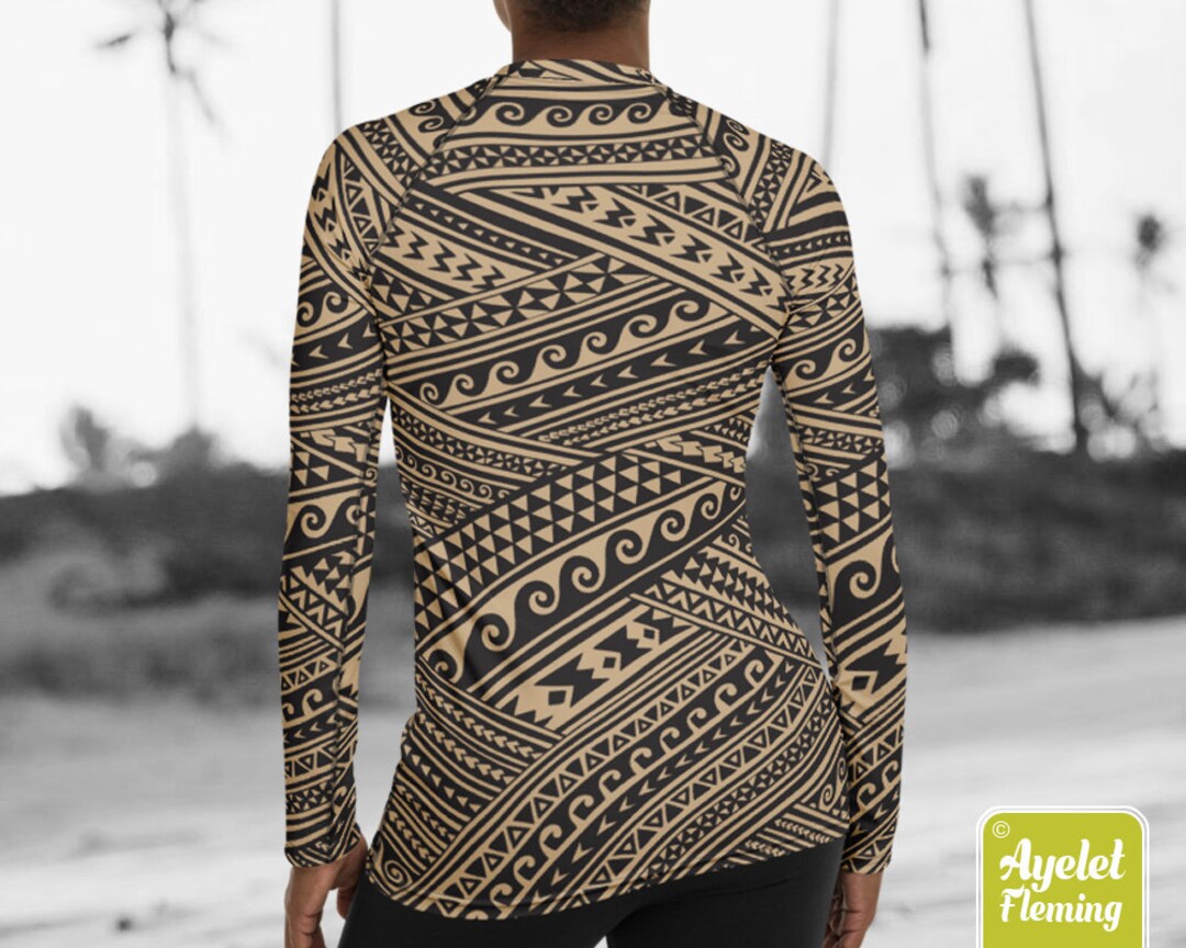 Polynesian Rash Guard Surf Shirt - Hawaiian Shirt Women - All Over ...