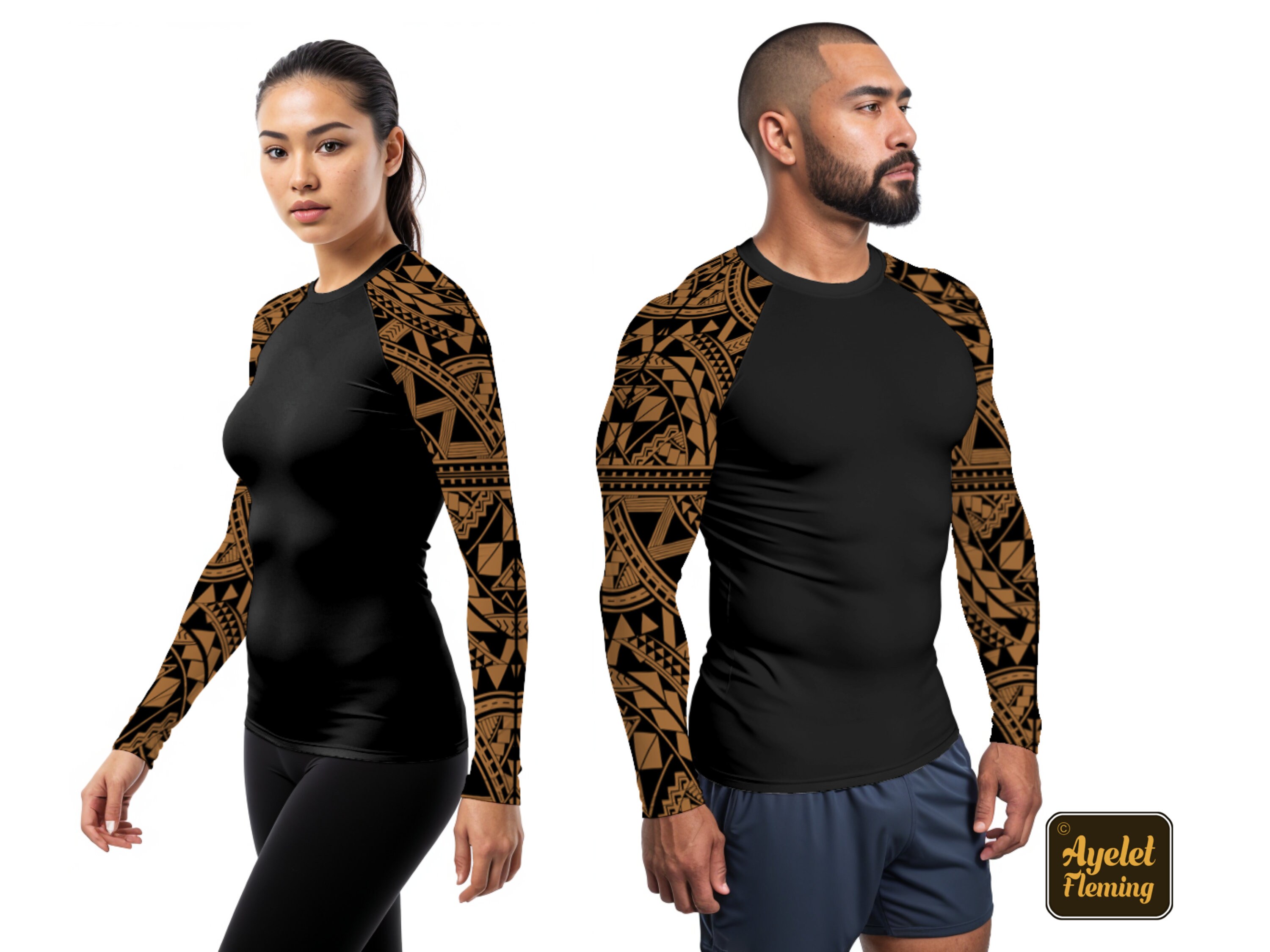 Polynesian Tribal His and Hers Shirts - Hawaiian Shirt Tropical ...