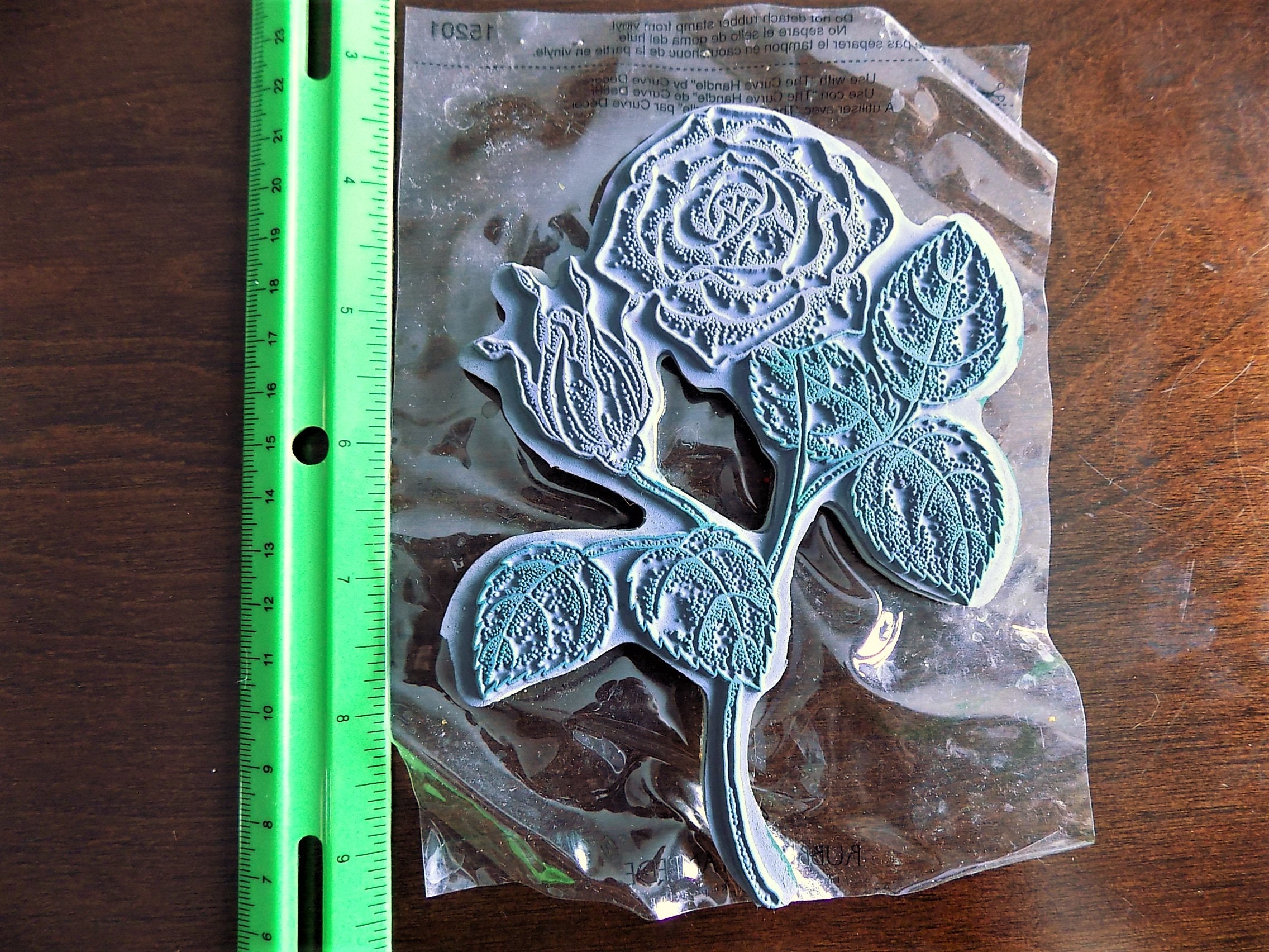 Curve Decor Applicator and 3 Floral Stamps by Rubber Stampede - Etsy