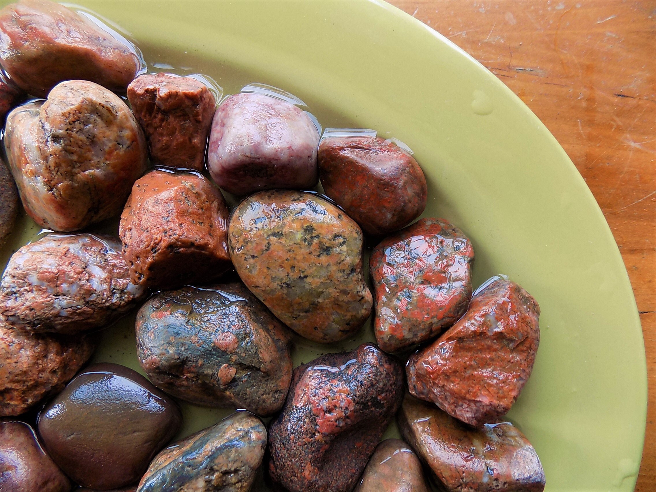 Medium Size, Rough, Michigan Red Stone Mix, Jasper, Unakite, Feldspar ...