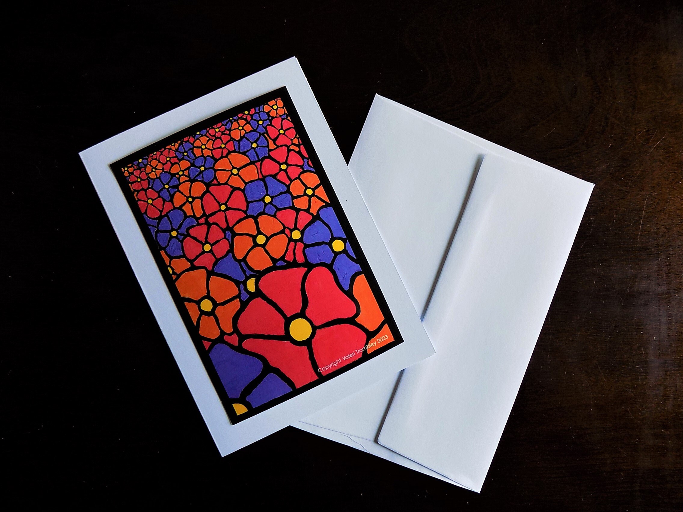 Flowers in Perspective, Frameable Art Card, Artist Print, Original ...