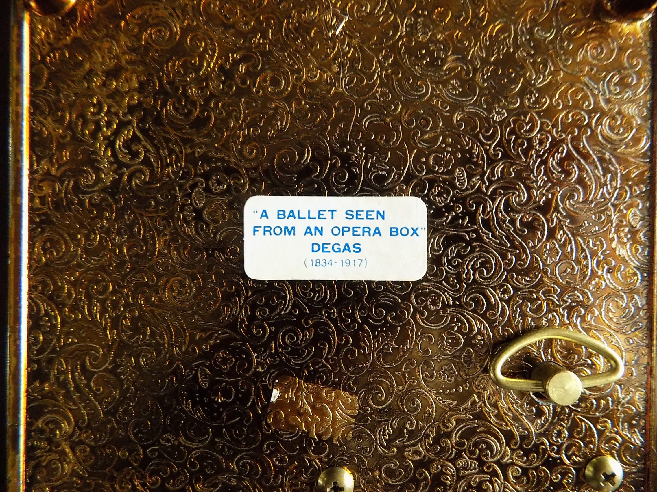 Vintage A Ballet Seen From an Opera Box Degas Metal and Fabric Music ...