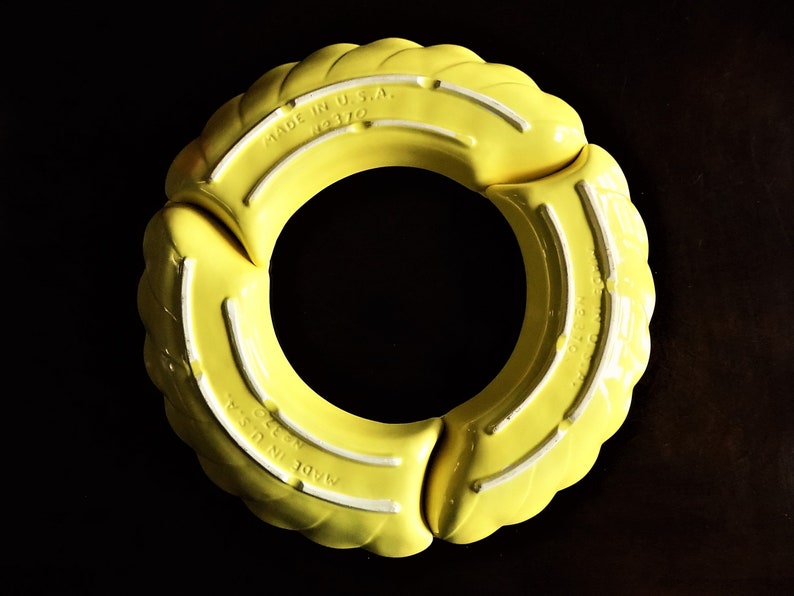 3 Lazy Susan Plates, Mid Century Serving Dishes, Pale Mustard Yellow ...