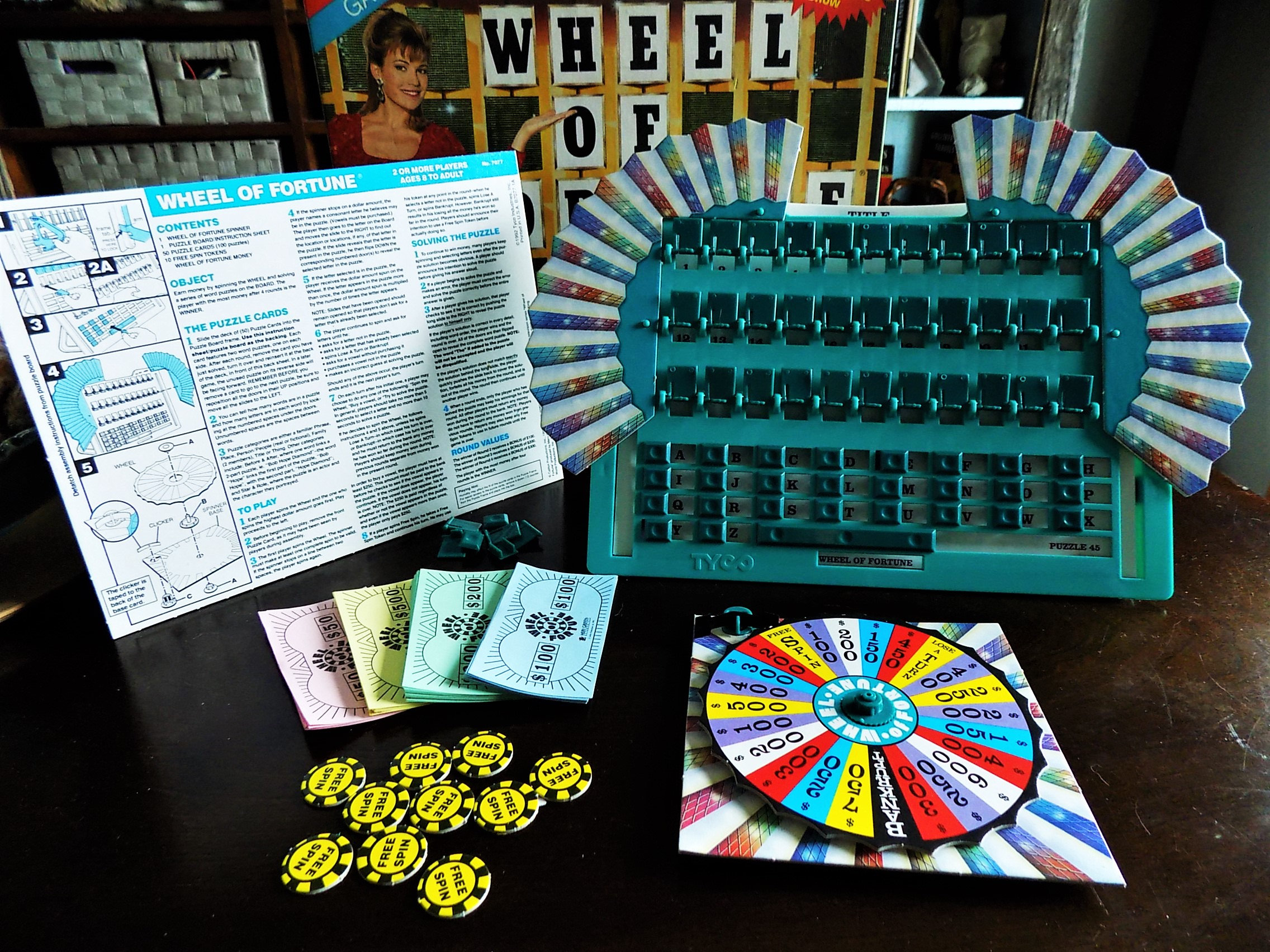 Vintage 1992 Wheel of Fortune Tyco Game - Etsy