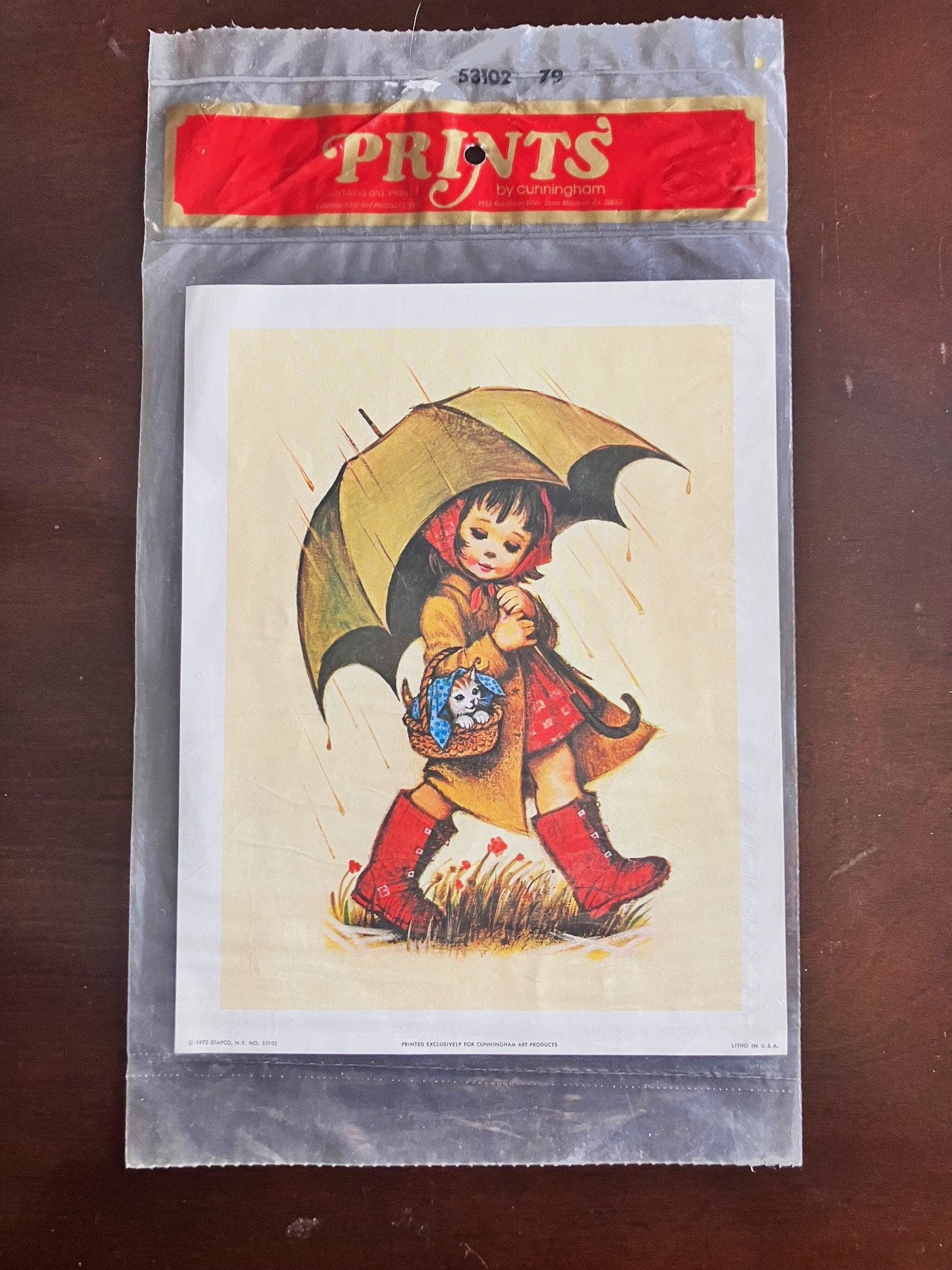 2 Vintage Prints by Cunningham, 1972, 53102 & 53103, 7 X 9” in Original ...