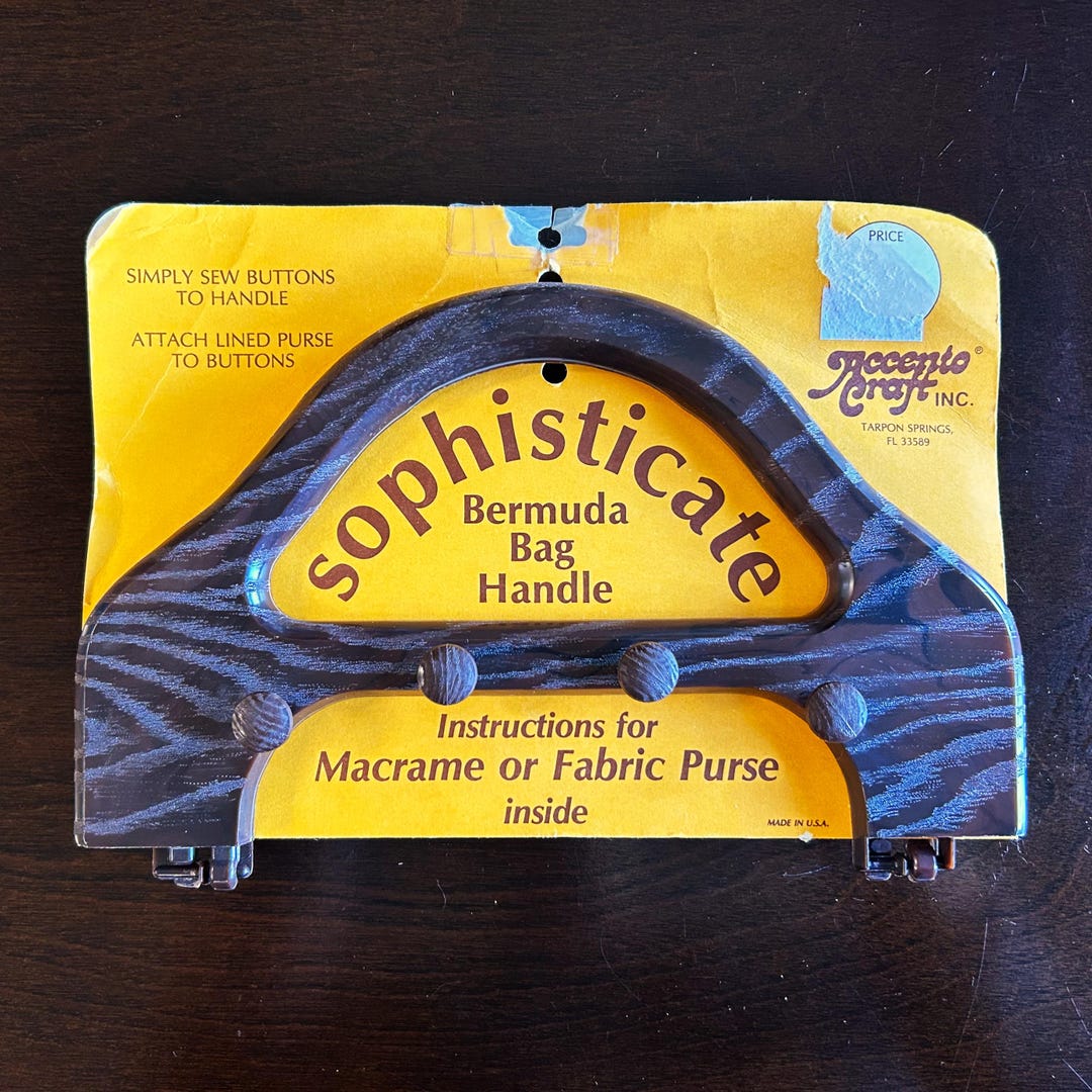 Vintage Accent Crafts, Sophisticate Bermuda Bag Handle for Macrame or ...