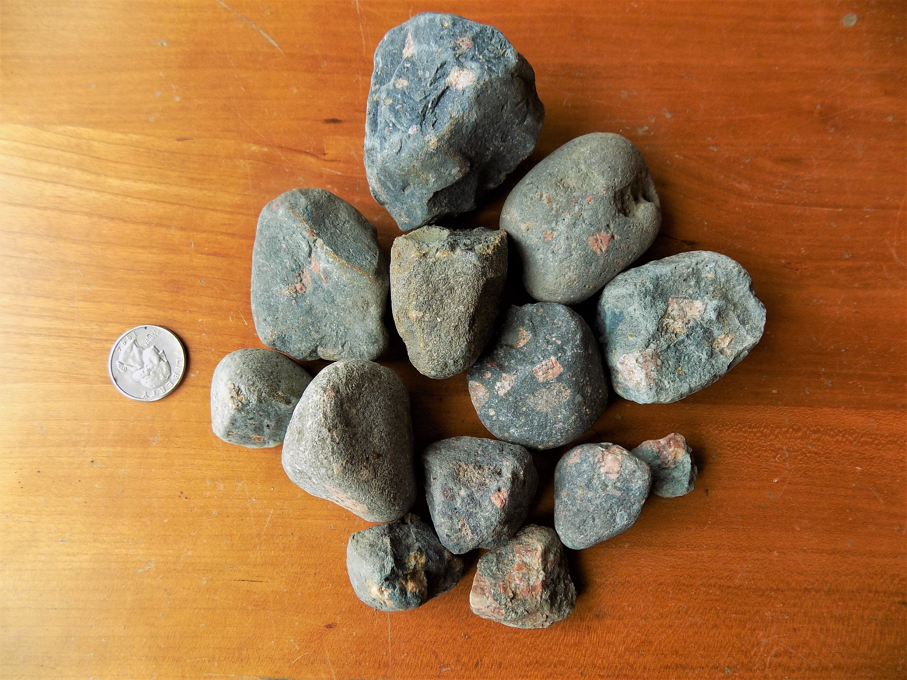 Dark Michigan Pudding Stones, Conglomerate, Gowganda Tillite, Rough ...