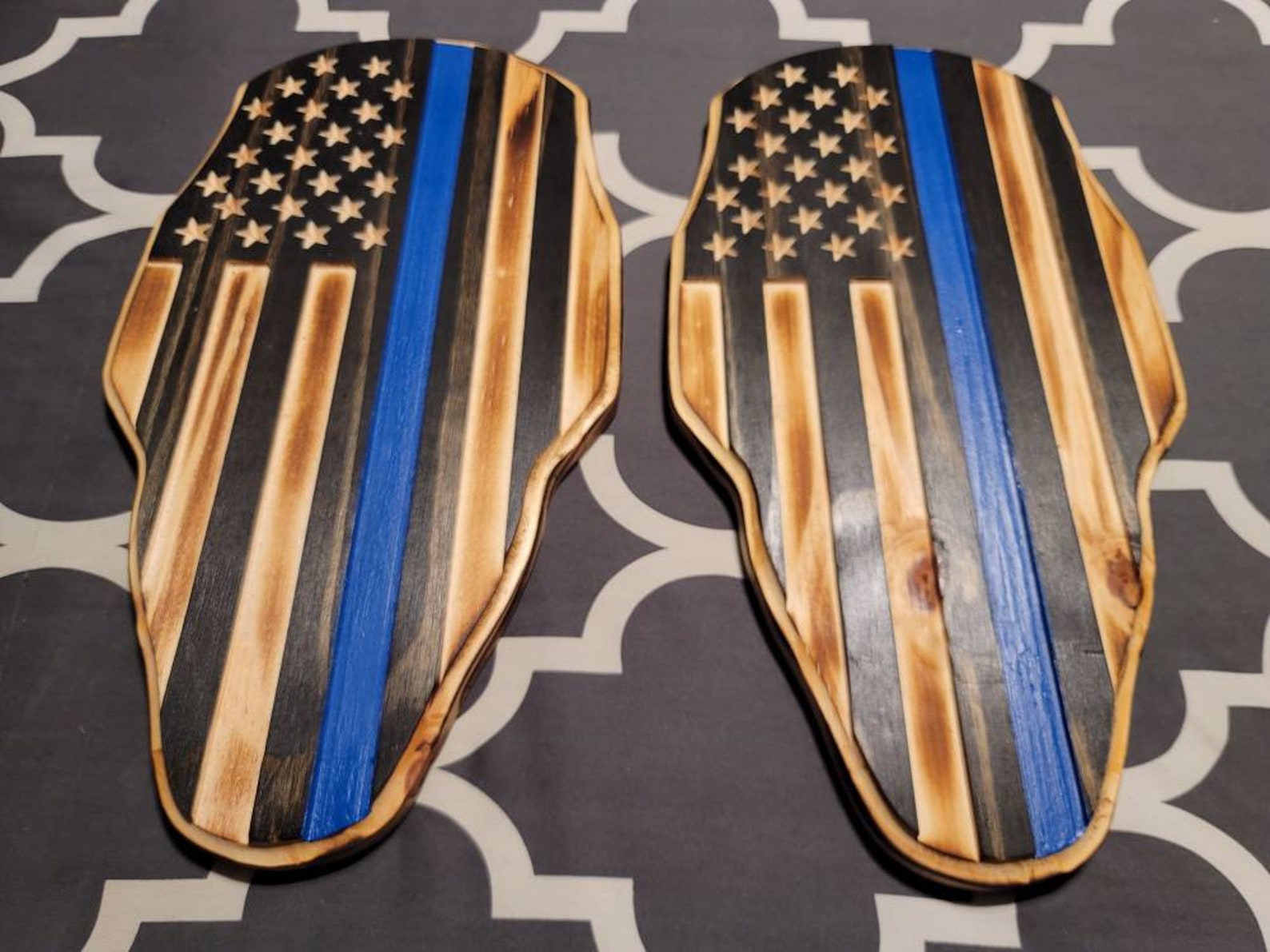 Customizable European Deer Skull Mount Plaque - Torched Black Flag ...