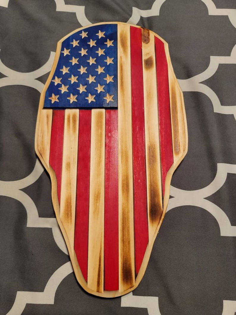 Customizable European Deer Skull Mount Plaque - Torched Black Flag ...