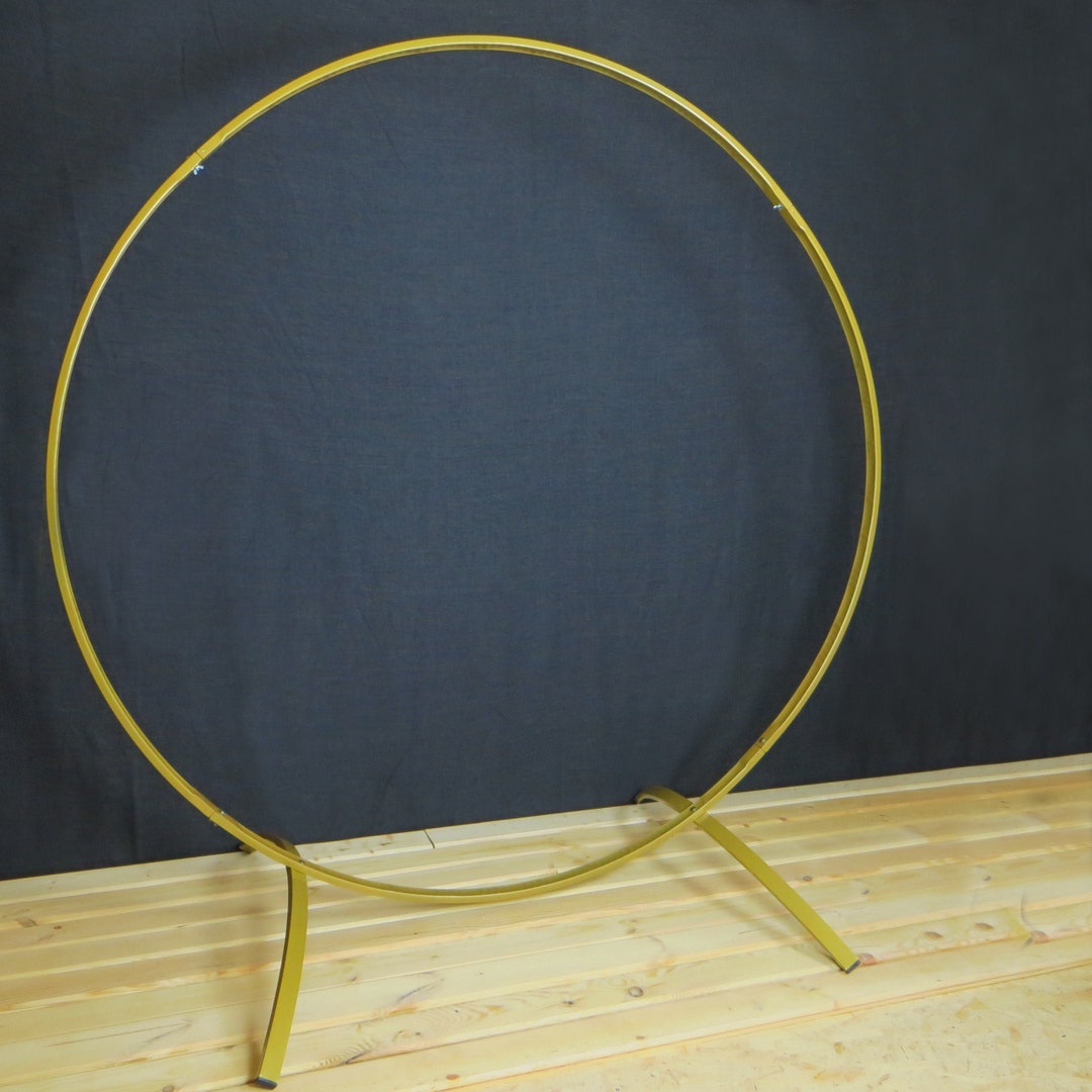 Round Wedding Arch , Iron Round Arch, Ring Arch, Gold Arch, Wedding ...