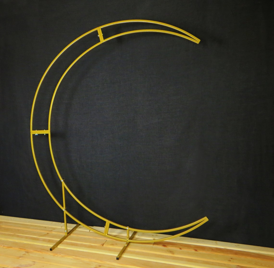 Crescent Moon Wedding Arch, Gold Metal Ceremony Backdrop, Wedding ...