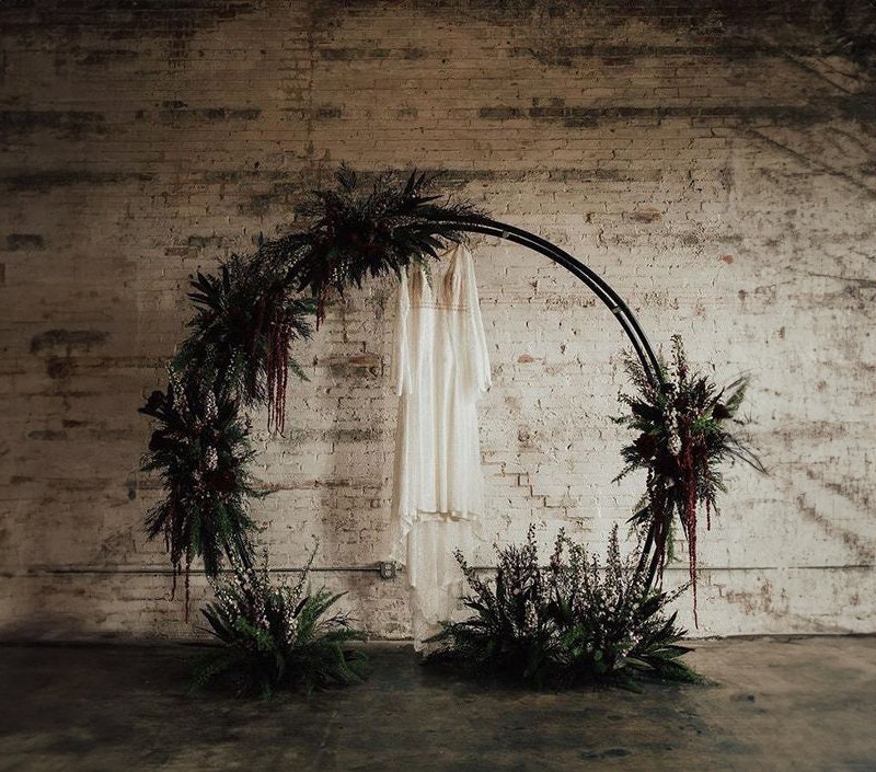 Handmade Metal Wedding Arch, Double Round Backdrop, Ceremony Decor - Etsy