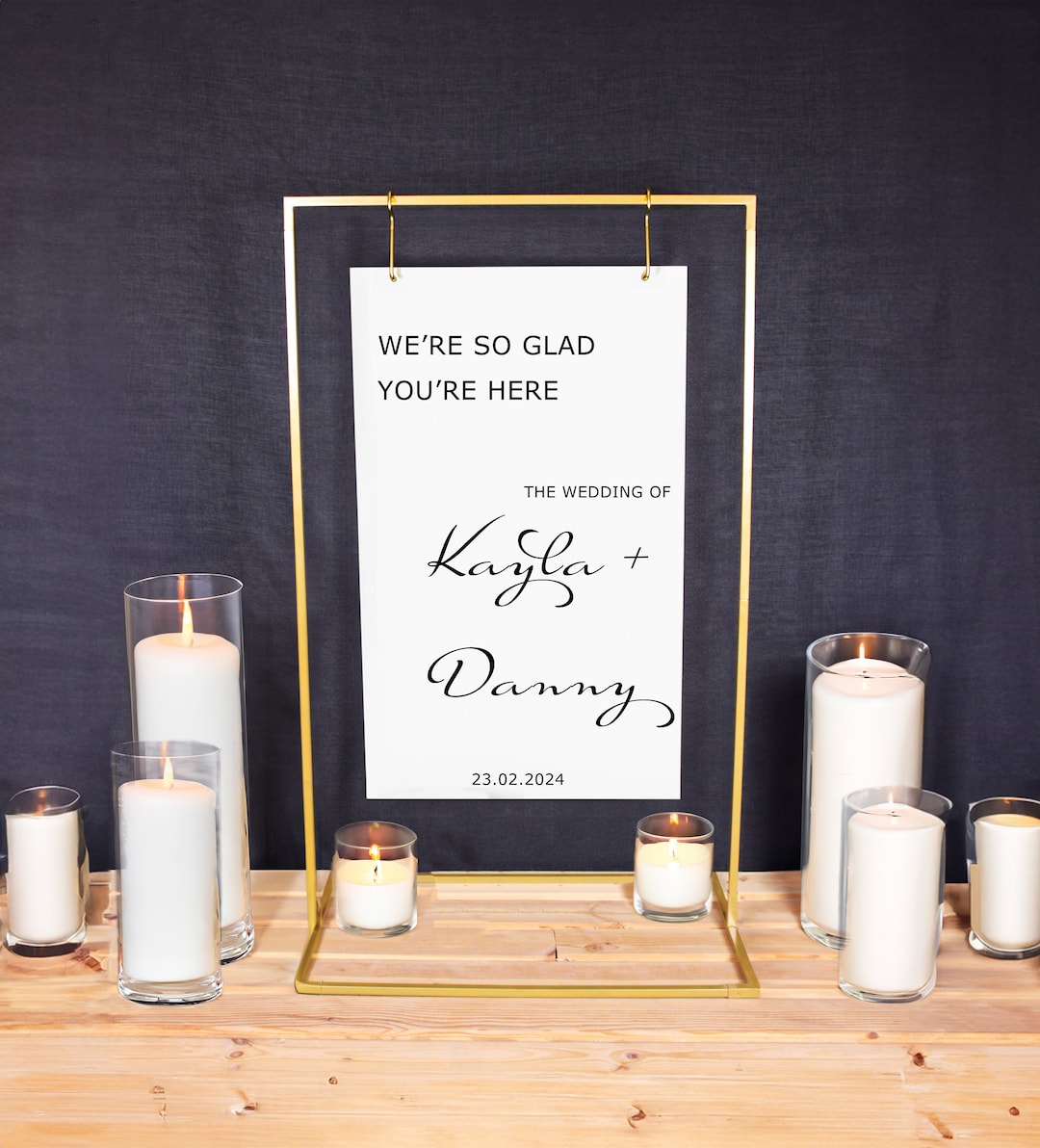 Welcome Wedding Stand, Seating Plan Metal Frame, Seating Chart Signage ...