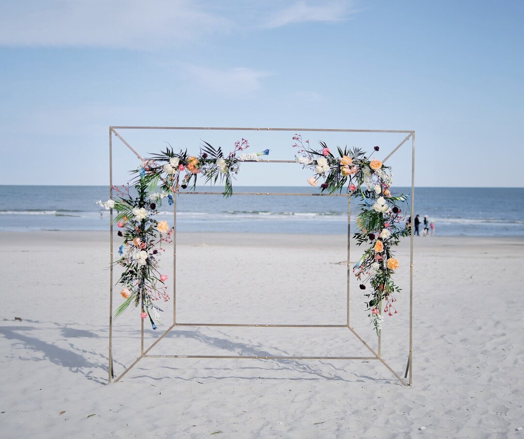 Square Wedding Arch, Rectangular Metal Arch, Backdrop Arch, Geometric ...