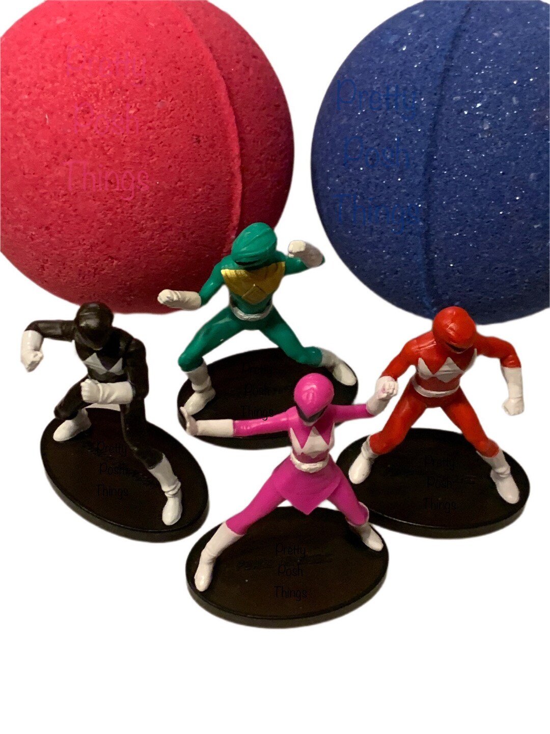 Pretty Posh Things Power Ranger Toy Surprise Bubble Bath Bomb - Etsy