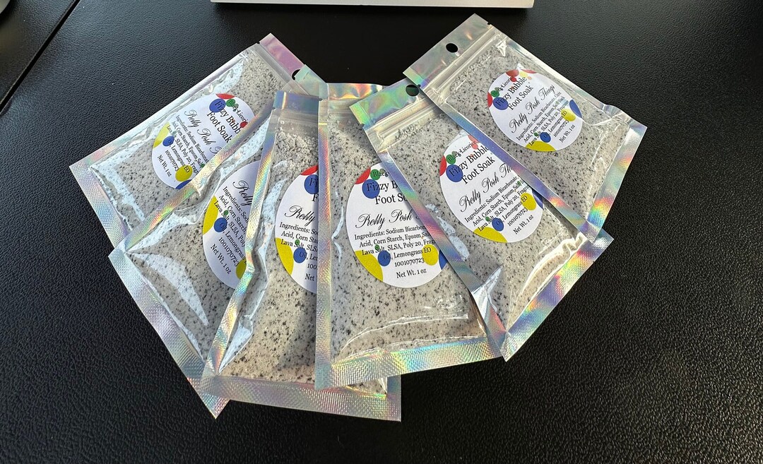 Set of 6: Pretty Posh Things Fizzy Bubble Foot Soak 1 Oz Each - Etsy