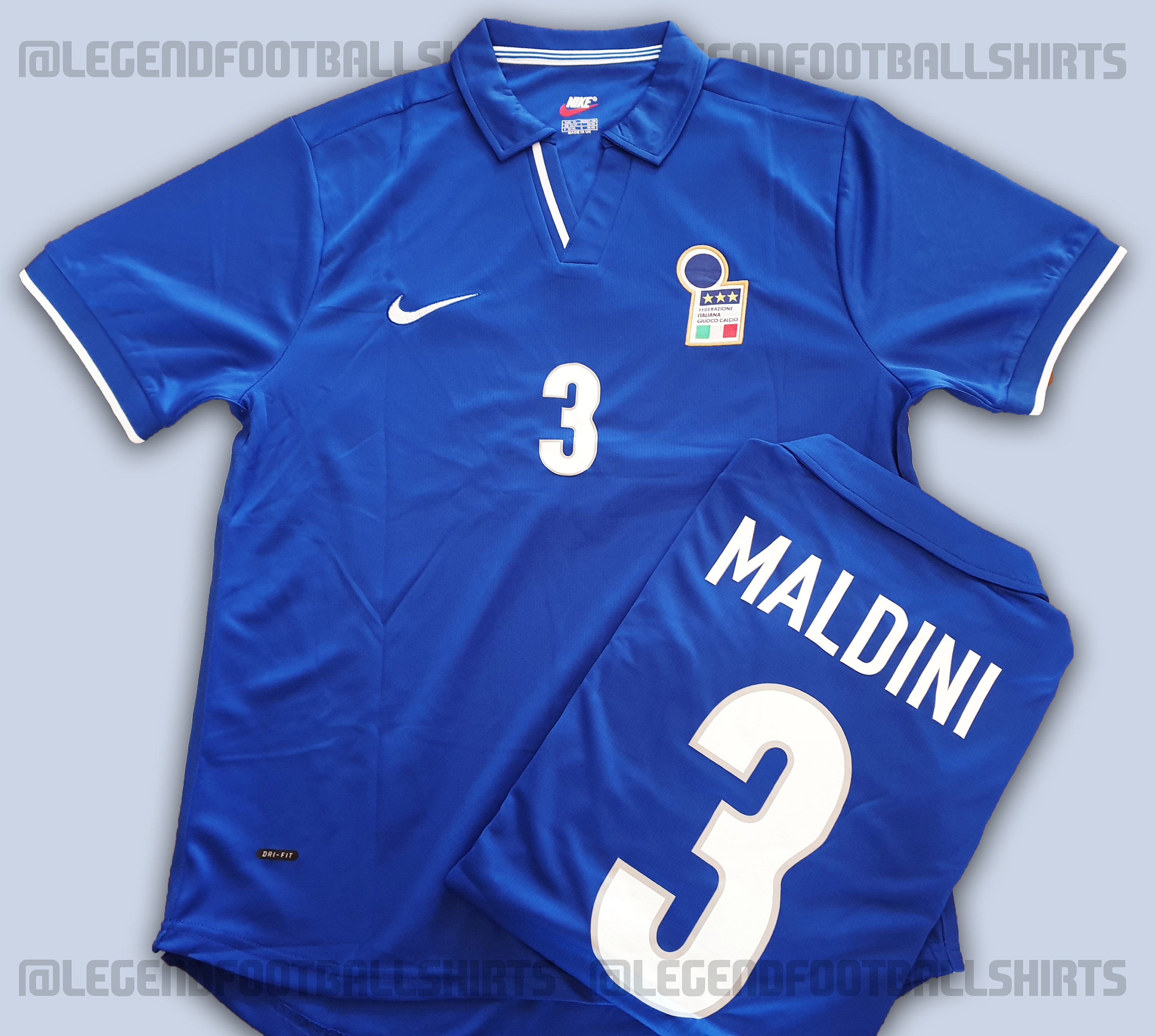 ITALY 1998 Classic Retro Football Shirt MALDINI World Cup 98 | Etsy