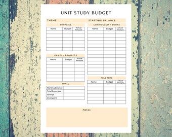 Homeschool Budget Planner Homeschool Planner Printables Printable PDF ...
