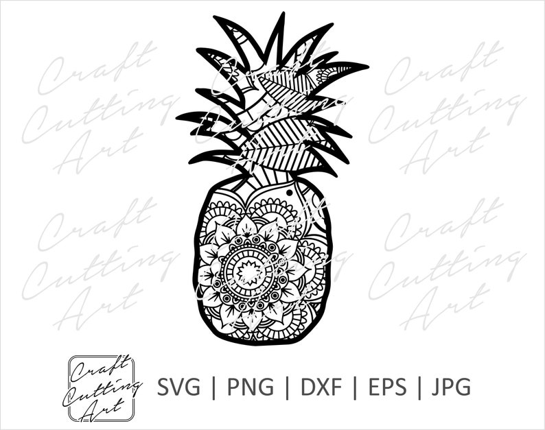 Pineapple Svg Pineapple Mandala Pineapple Zentangle Svg | Etsy