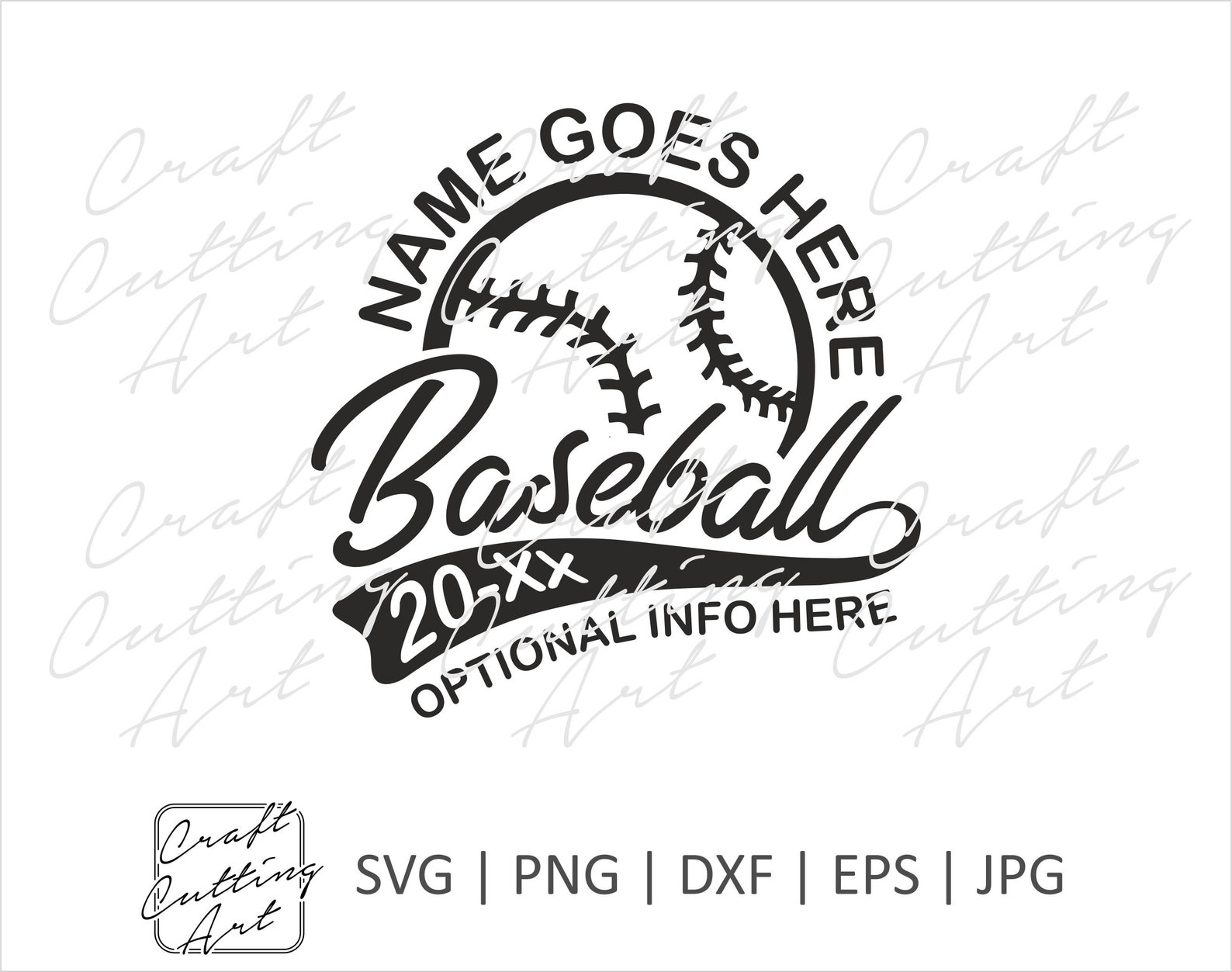Team Name Baseball File For Cutting Includes Svg Png Dxf Etsy