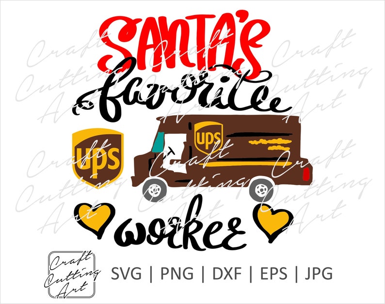 Santas Favorite Ups Worker Svg Ups Svg Ups Cut Files Ups - Etsy Ireland