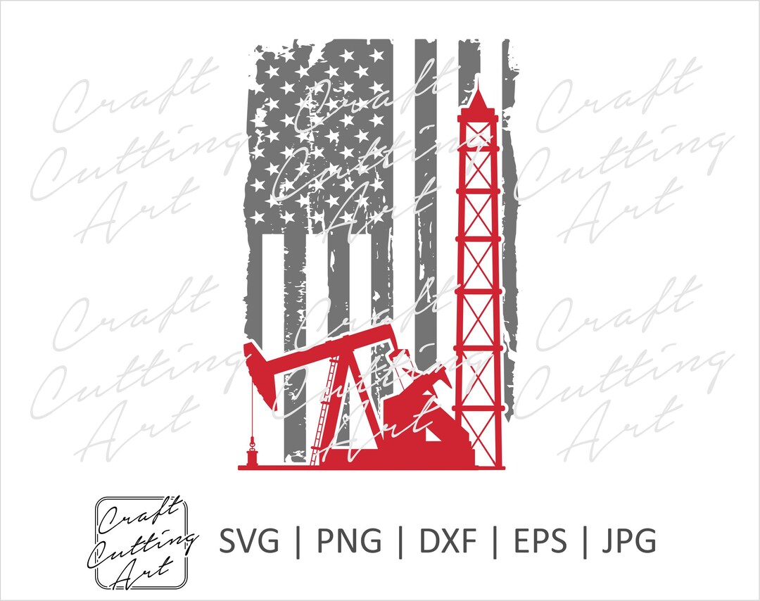 Oilfield Flag Svg File for Cutting and Sublimation Print, for Making ...