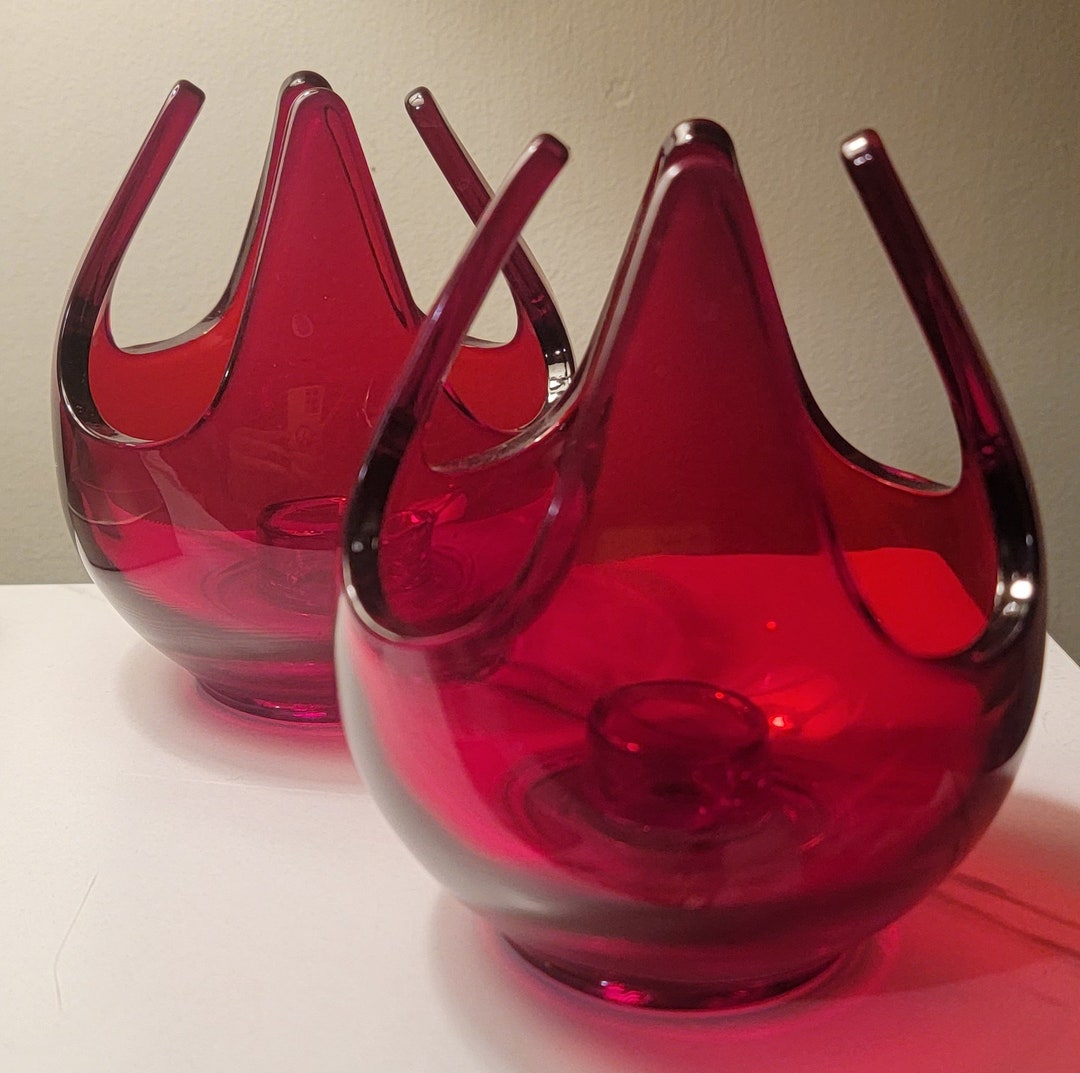 Viking Ruby Patio Lite Candle Holder Smooth Not Crackle - Etsy