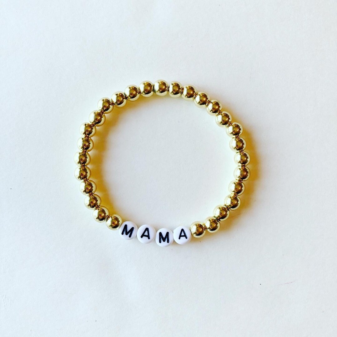 Custom Word Bracelet-gold Hematite Beads - Etsy