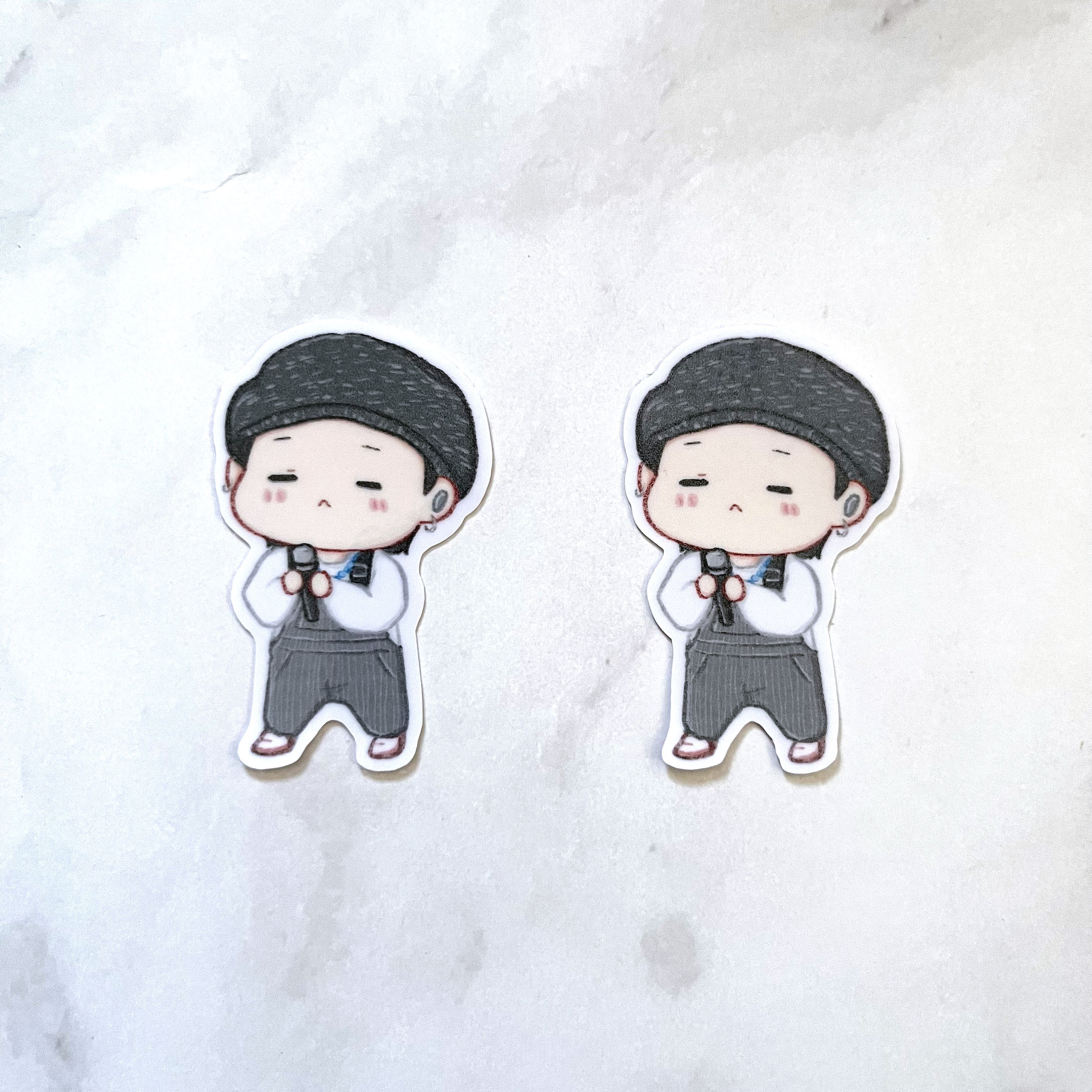 BTS Dungarees Yoongi SUGA Keychain Keyring Charm & Sticker - Etsy UK