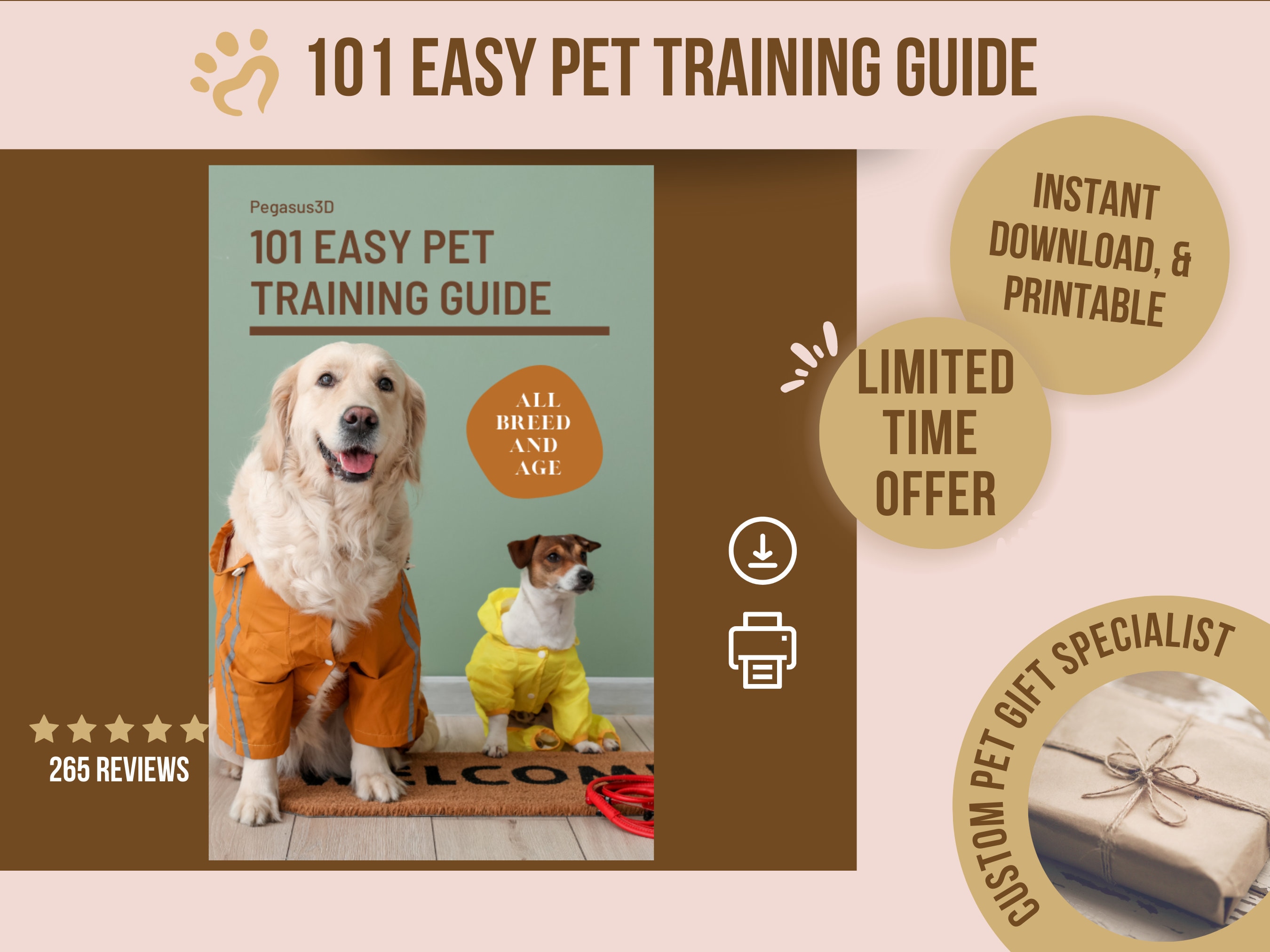 101 Easy Pet Training Guide, Downloadable & Printable Step-by-step ...
