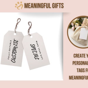 Editable Gift Tag Template, Create Personalized Gift Tags, Customizable ...