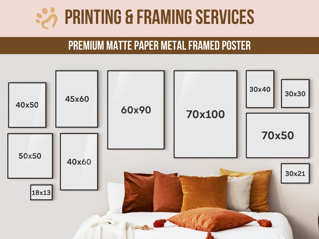 Printing & Framing Service, Premium Matte Paper Aluminium Framed Poster ...