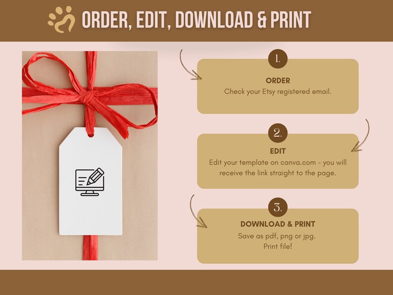 Editable Gift Tag Template, Create Personalized Gift Tags, Customizable ...