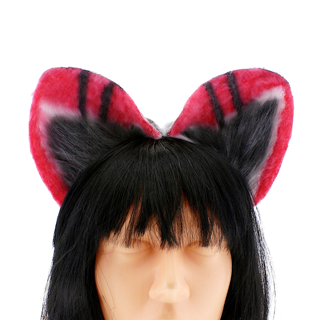 Red Neko Cat Ears, Cosplay Cat Ears, Kawaii Ears, Cat Neko Ears, Neko ...