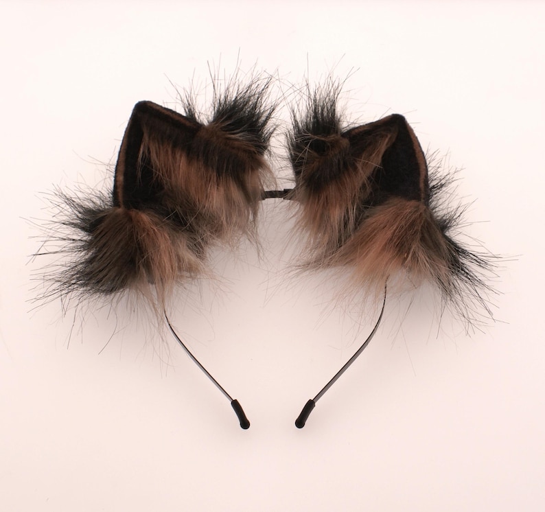 Rusty Brown Faux Fur Wolf Ears, Cosplay Headband, Handmade - Etsy