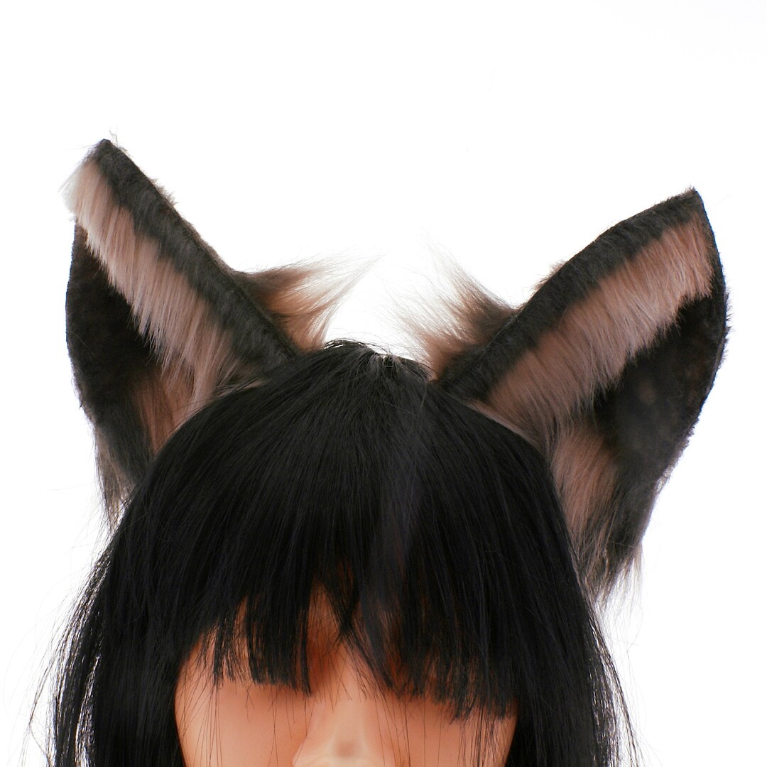Black Brown Wolf Ears Wolf Headband, Ears Neko Animal Cosplay Costume ...