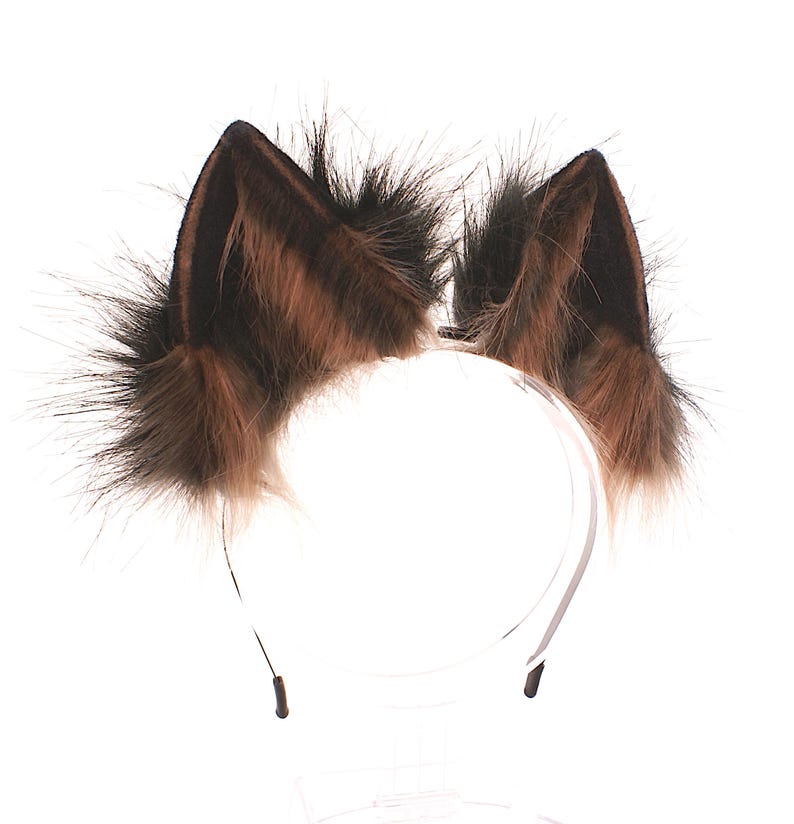 Rusty Brown Faux Fur Wolf Ears, Cosplay Headband, Handmade - Etsy
