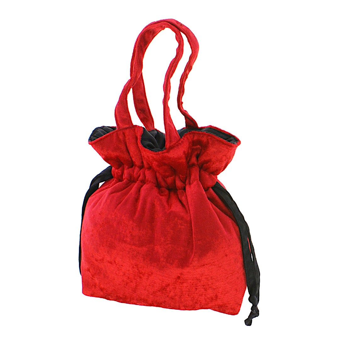 Velvet Drawstring Bucket Bag: Handmade Evening Wristlet - Etsy