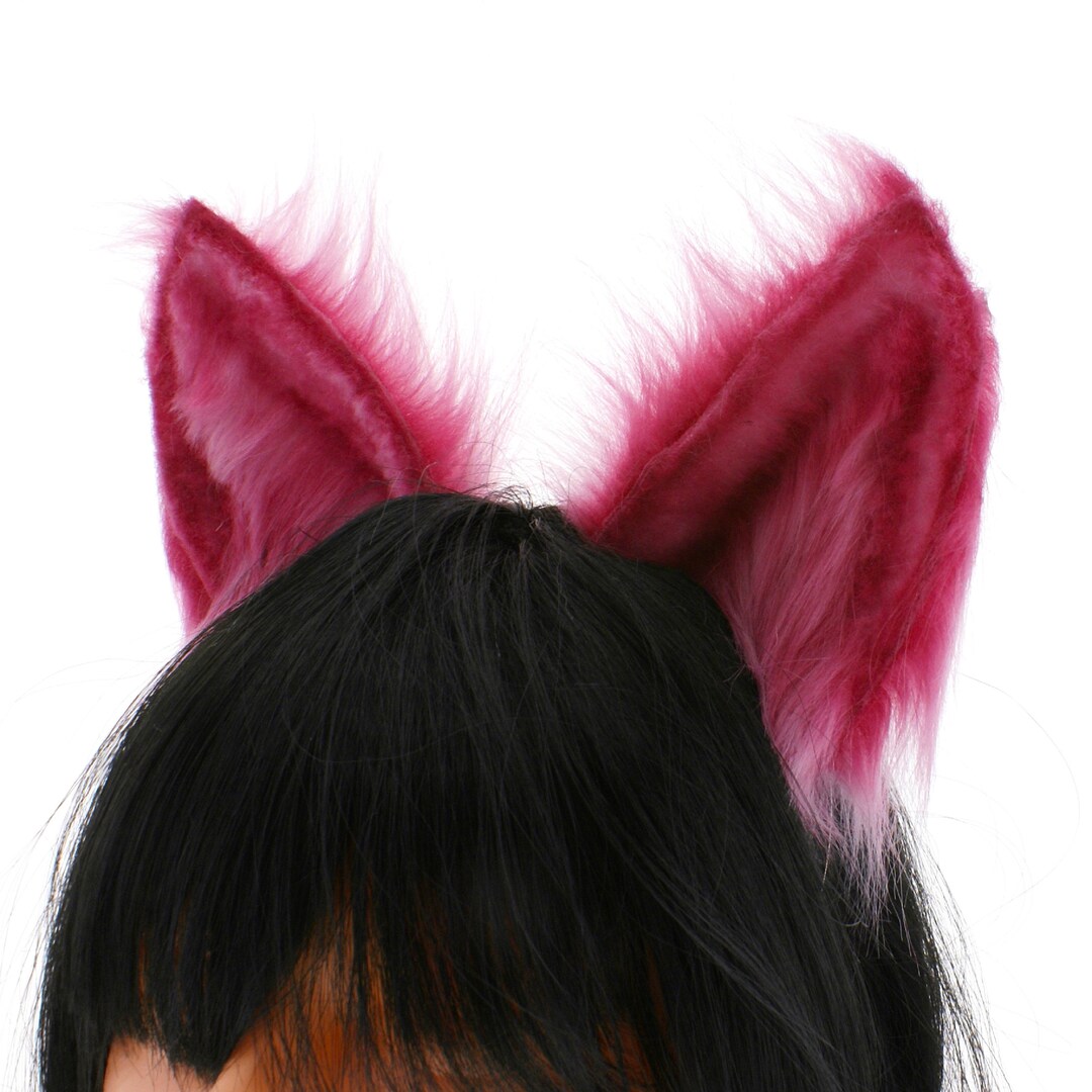 Pink Furry Ears, Neko Pastel Ears Cosplay Kawaii, Cat Neko Ears, Neko ...
