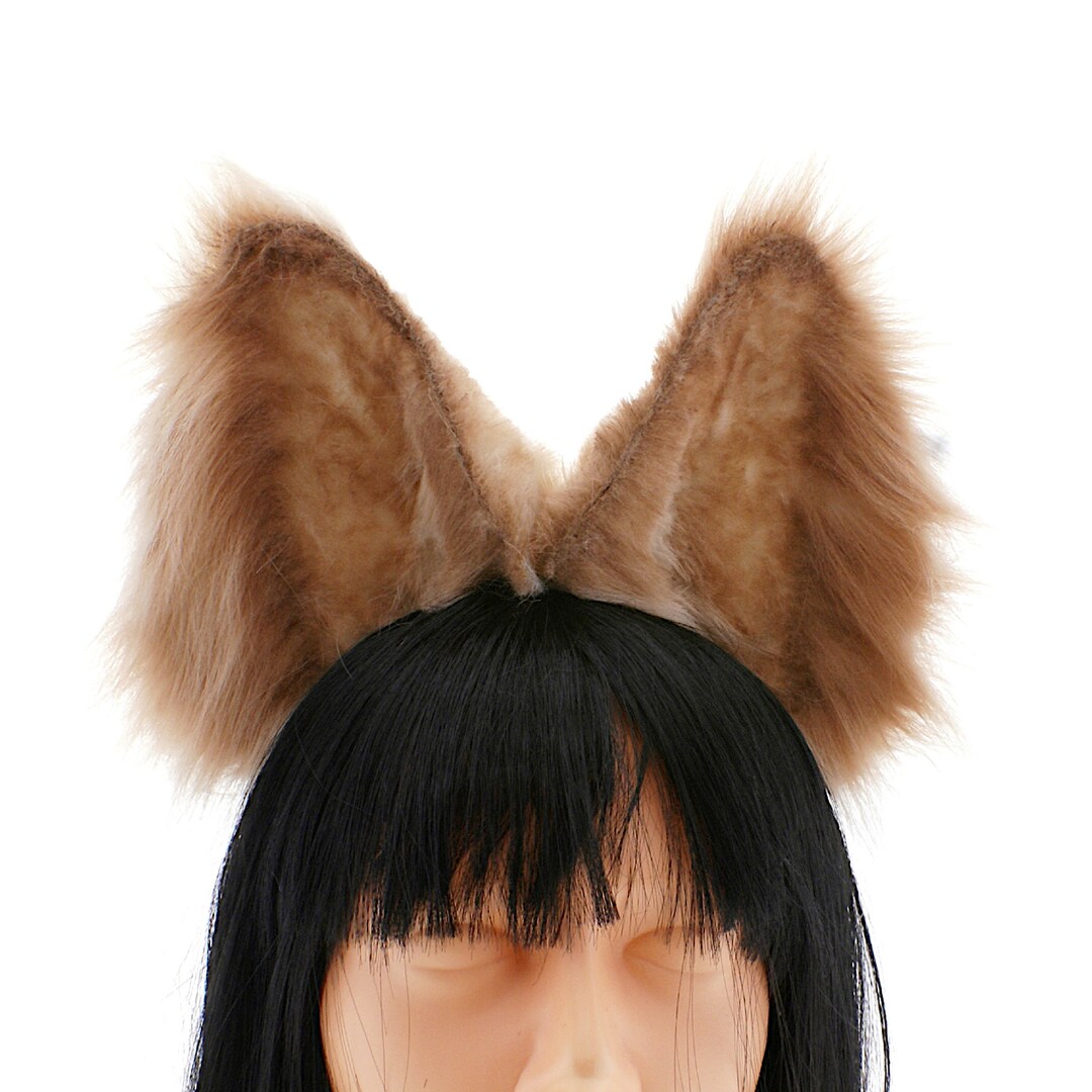 Brown Furry Ears, Cat Ears, Brown Cosplay Cat Ears, Kawaii Ears Cat ...