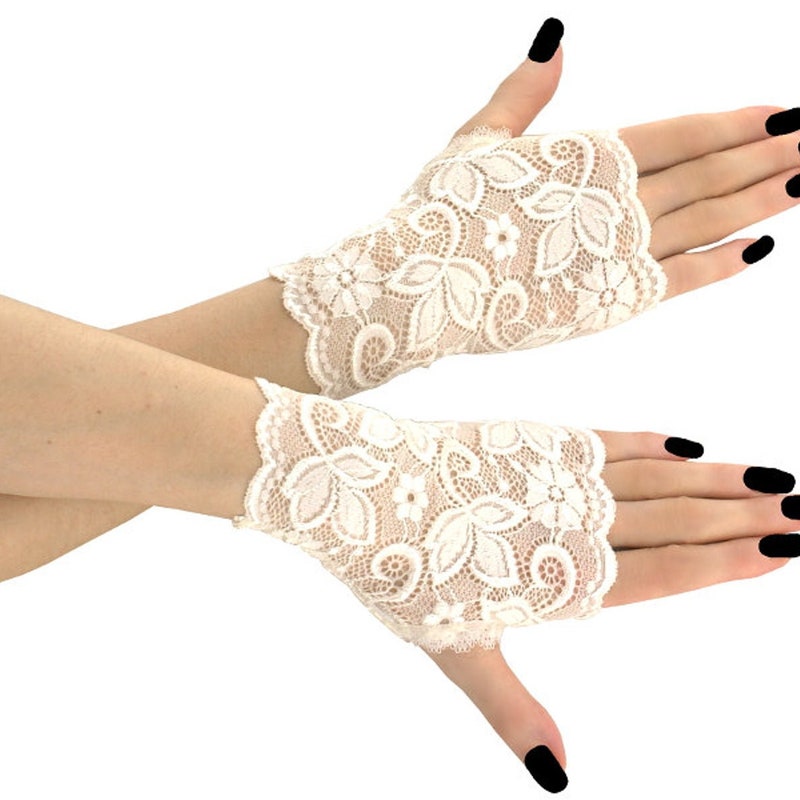 Short Wedding Gloves Fingerless - Etsy